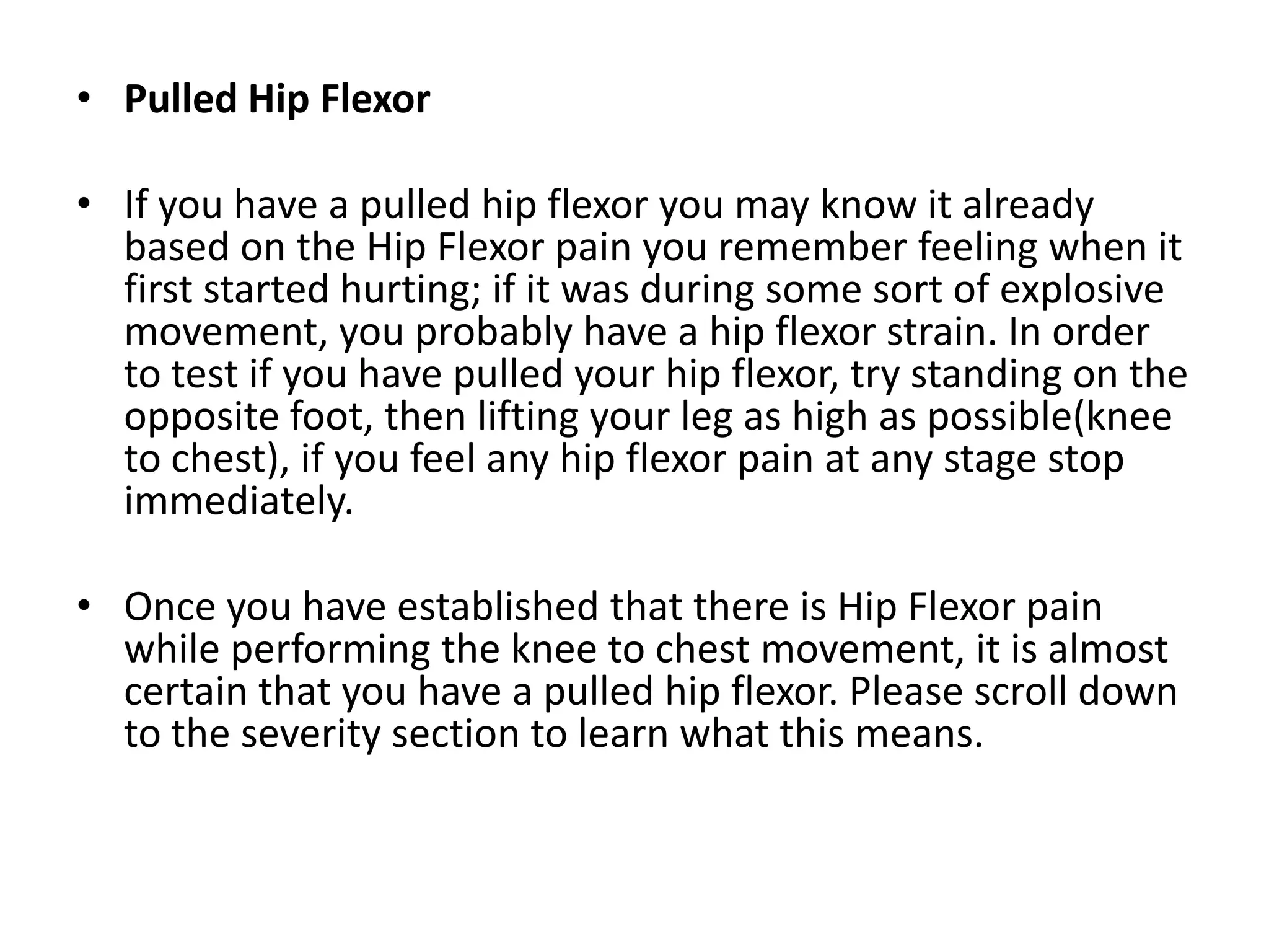 Hip flexor pain | PPT
