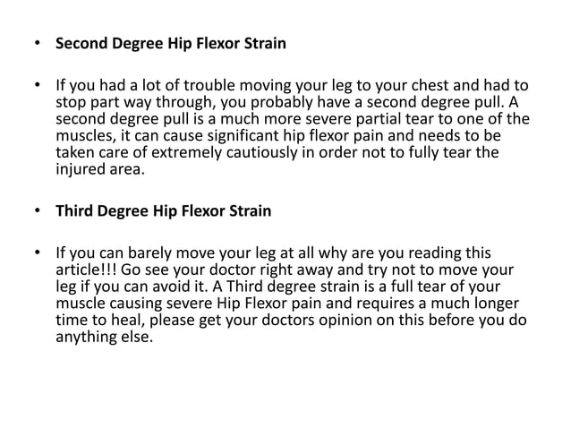 Hip flexor pain | PPT