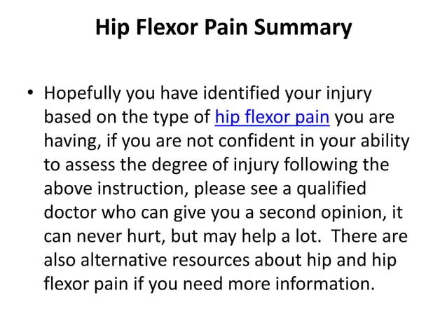 Hip flexor pain | PPT