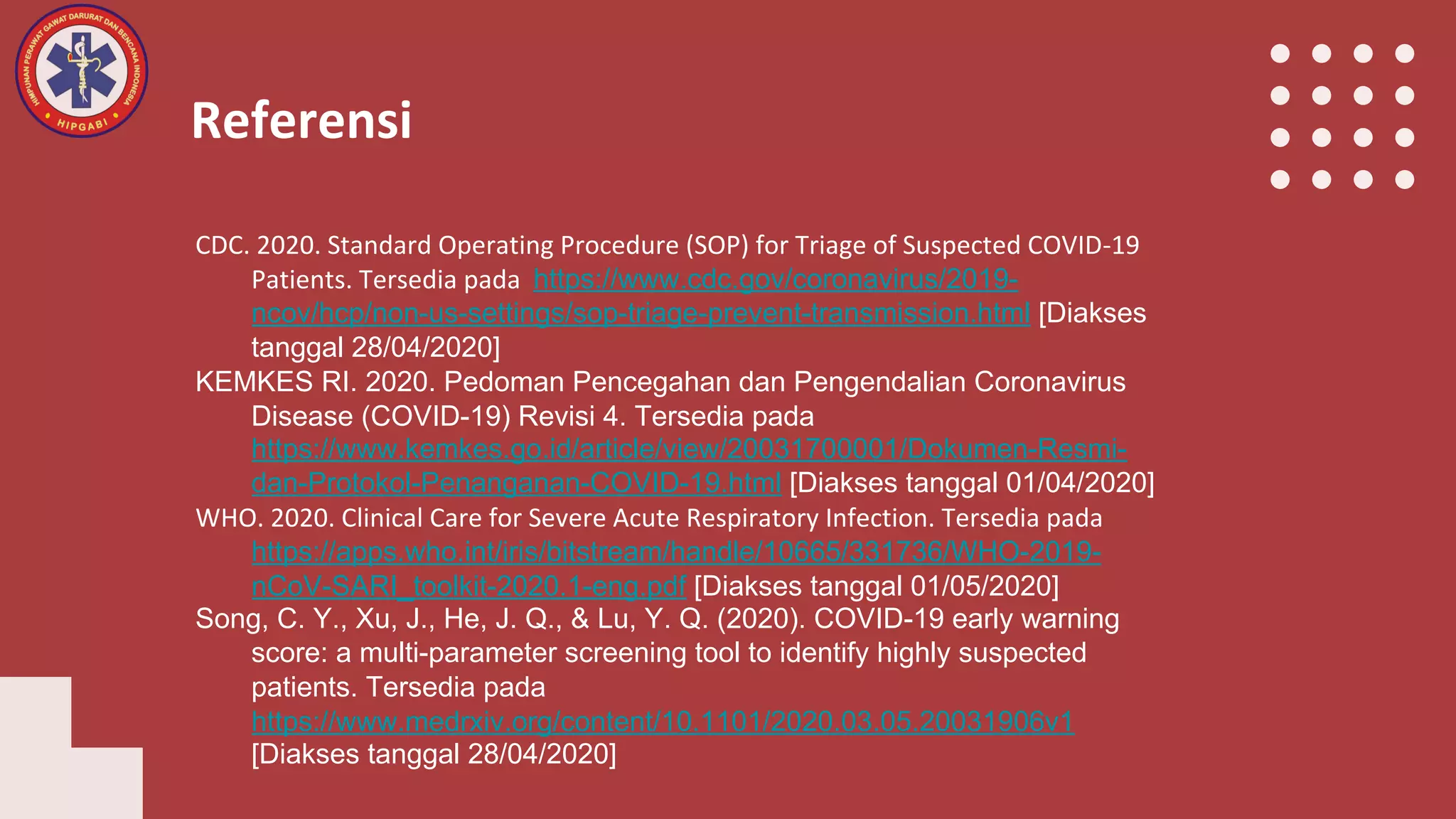 Hipgabi 2020 triage dan penilaian awal | PDF