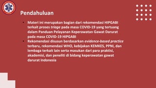 Hipgabi 2020 triage dan penilaian awal | PPT