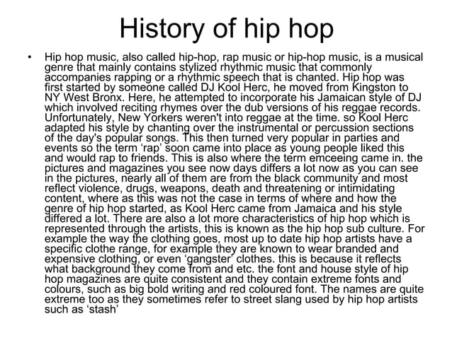 Hip hop | PPT