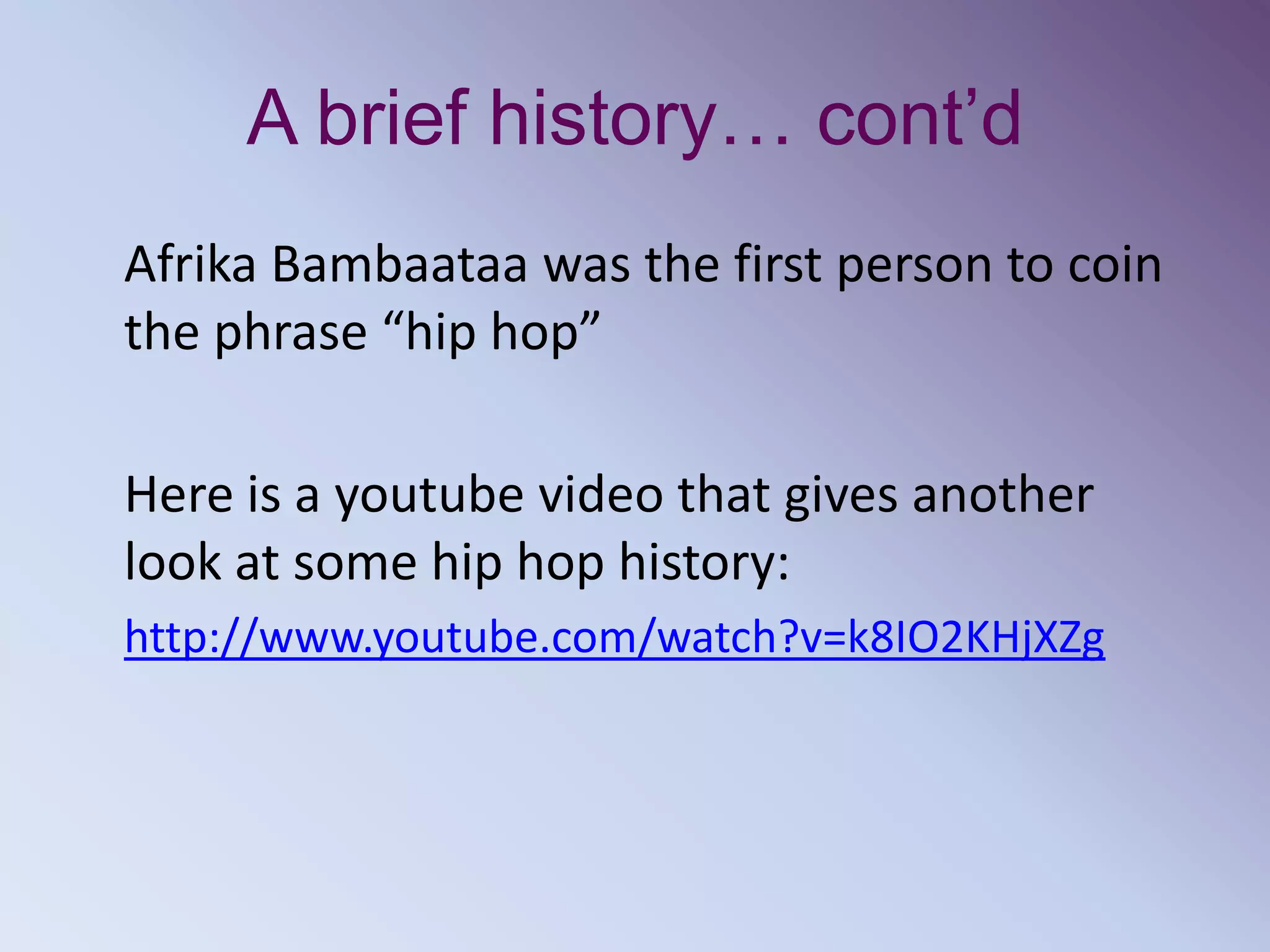 Hip hop generation slides | PPT
