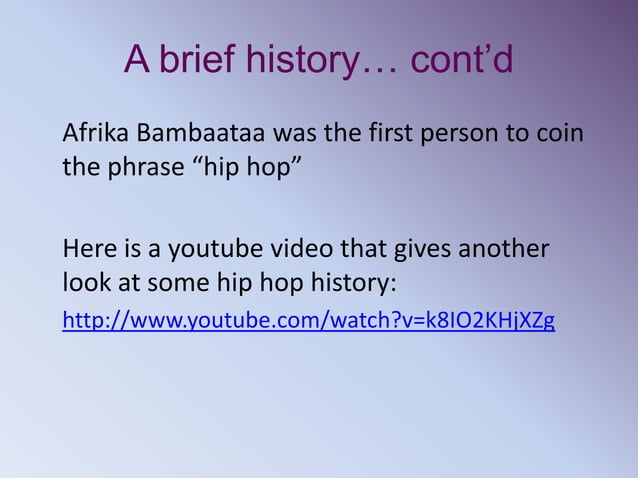 Hip hop generation slides | PPT