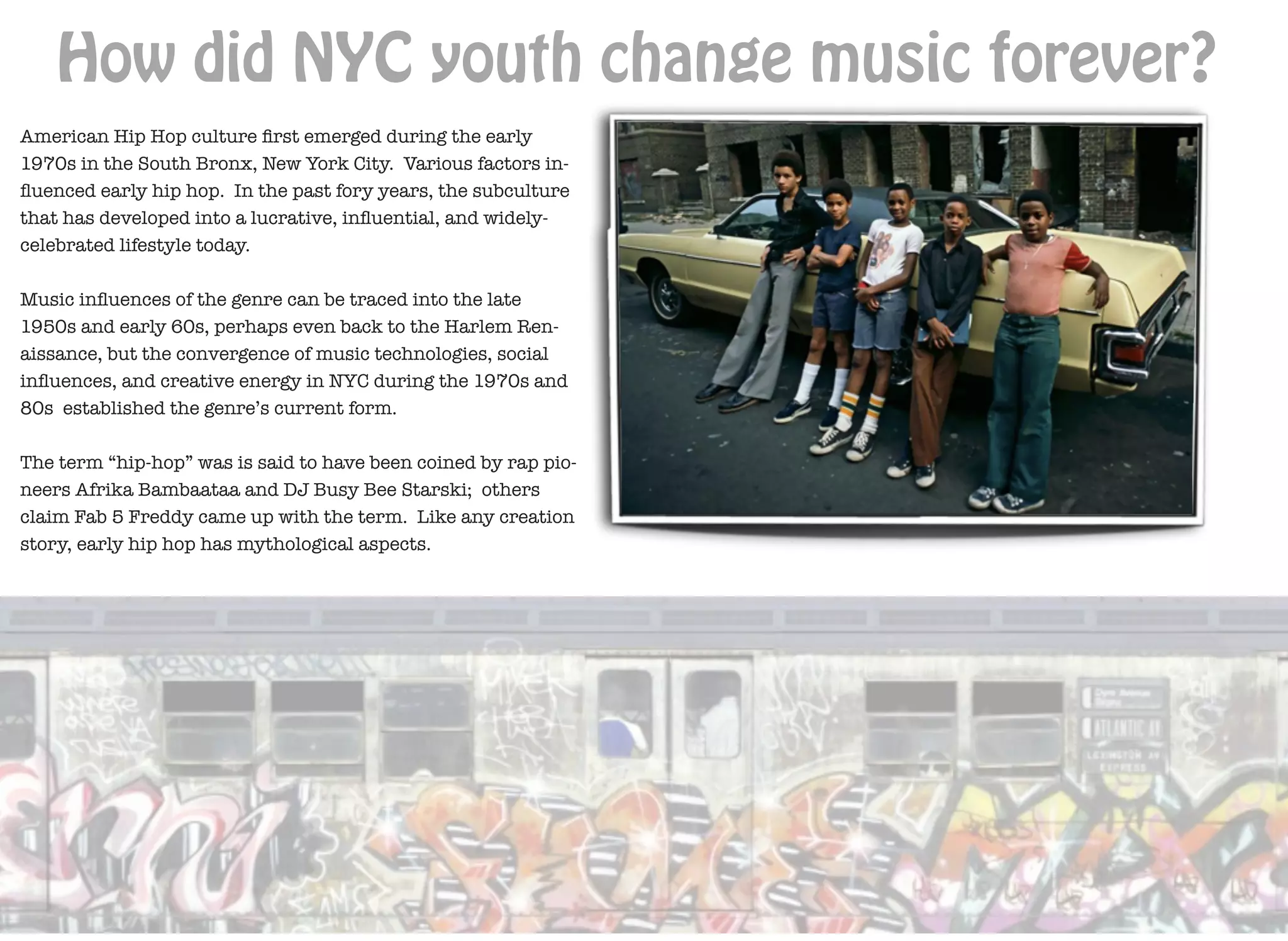 The Creation Story of Hip Hop | PDF