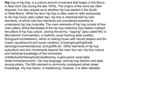 Hip hop presentation | PPTX