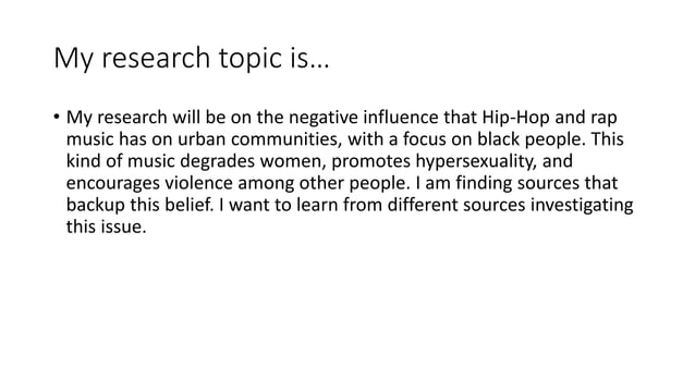 Hip hop rap negative powerpoint | PPTX | Hip Hop Music | Music