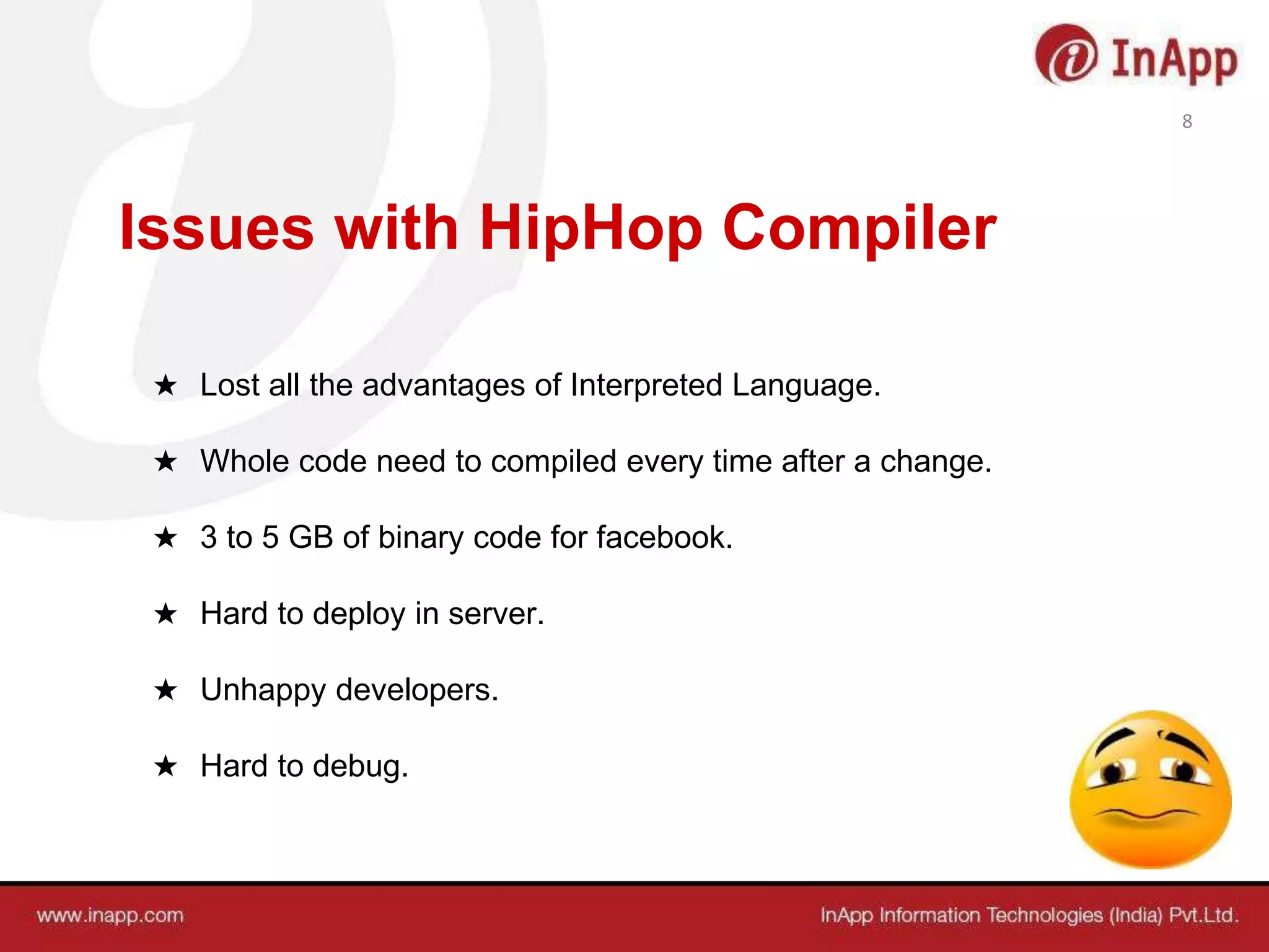 Hiphop - PHP | PPTX | Programming Languages | Computing