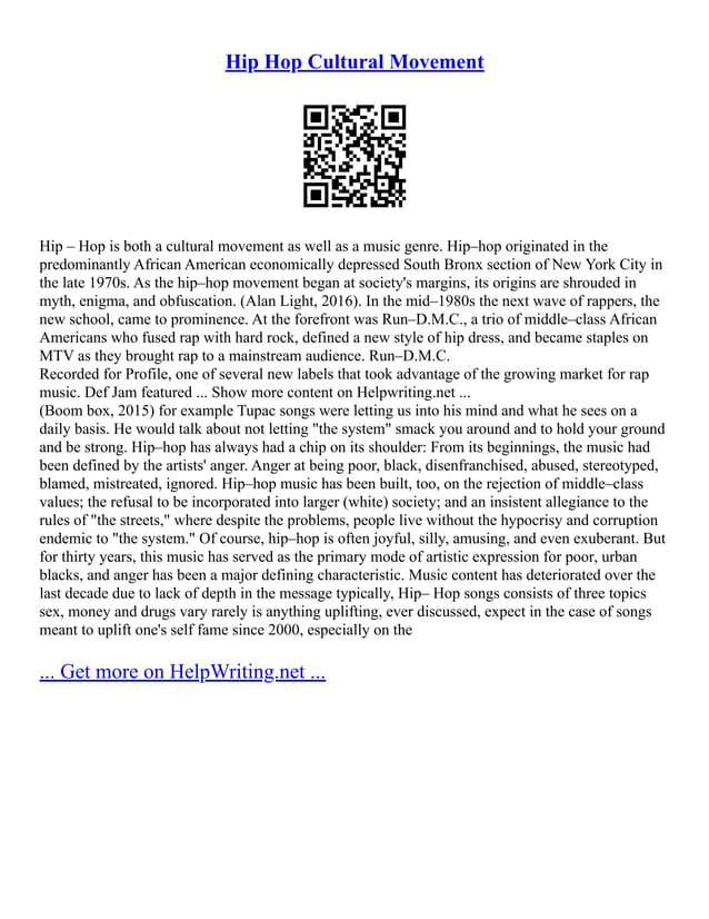 Hip Hop Research Paper | PDF