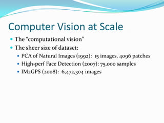 Hipi: Computer Vision at Large Scale | PPTX