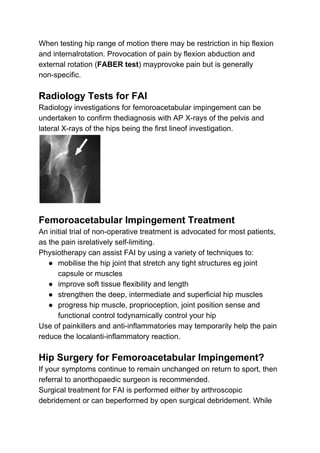 Hip impingement fai | PDF