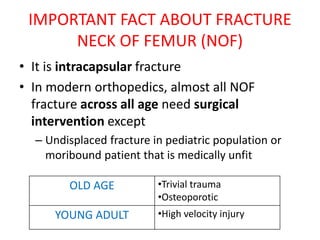 FRACTURE NOF AND INTER-TROCHANTRIC | PPT
