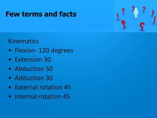 Hip joint anatomy and biomechanics | PPTX