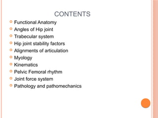 Hip joint biomechanics and pathomechanics | PDF