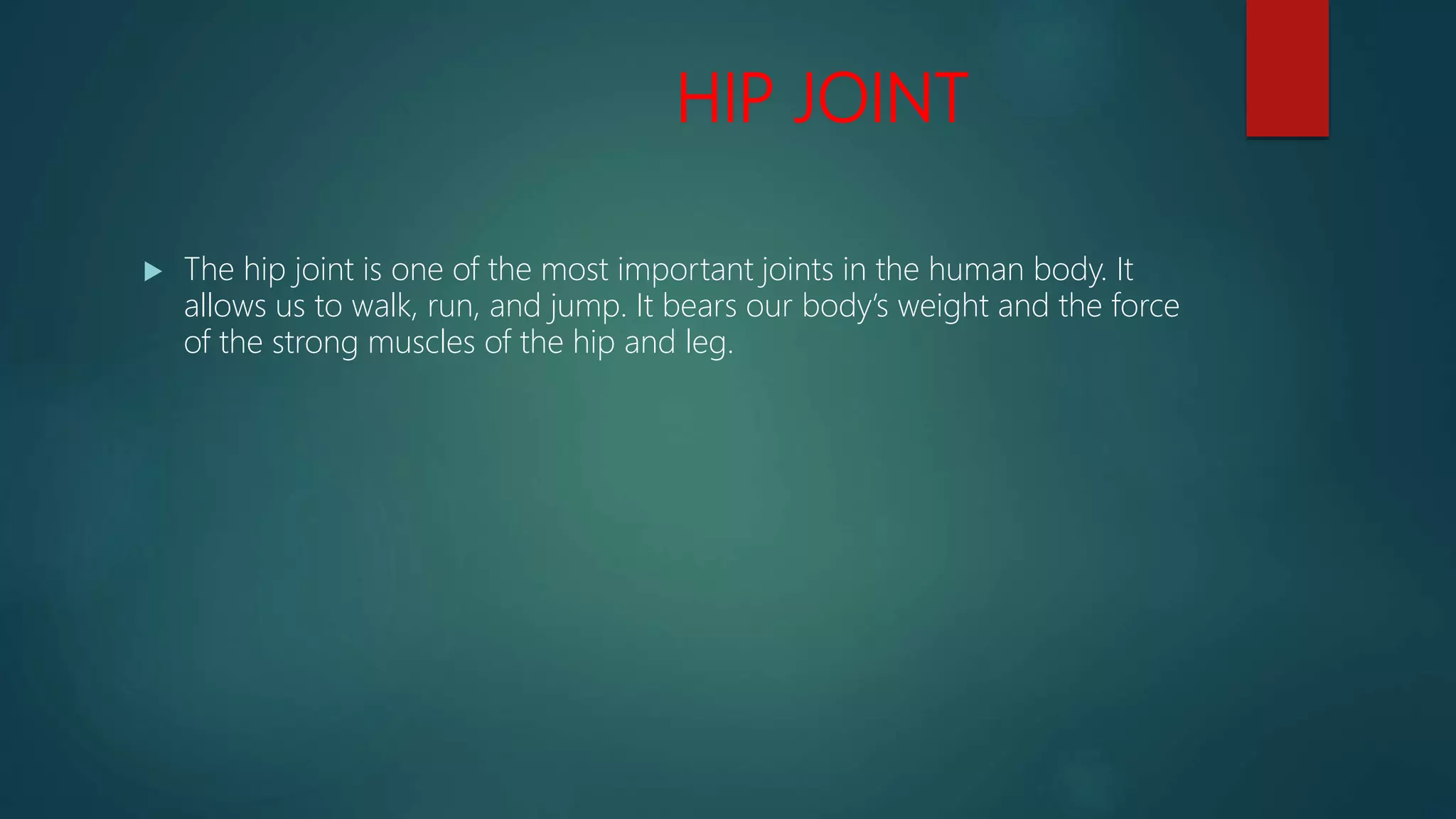 Hip joint ppt insha ur rahman | PPTX | Death, Injury, or Military ...