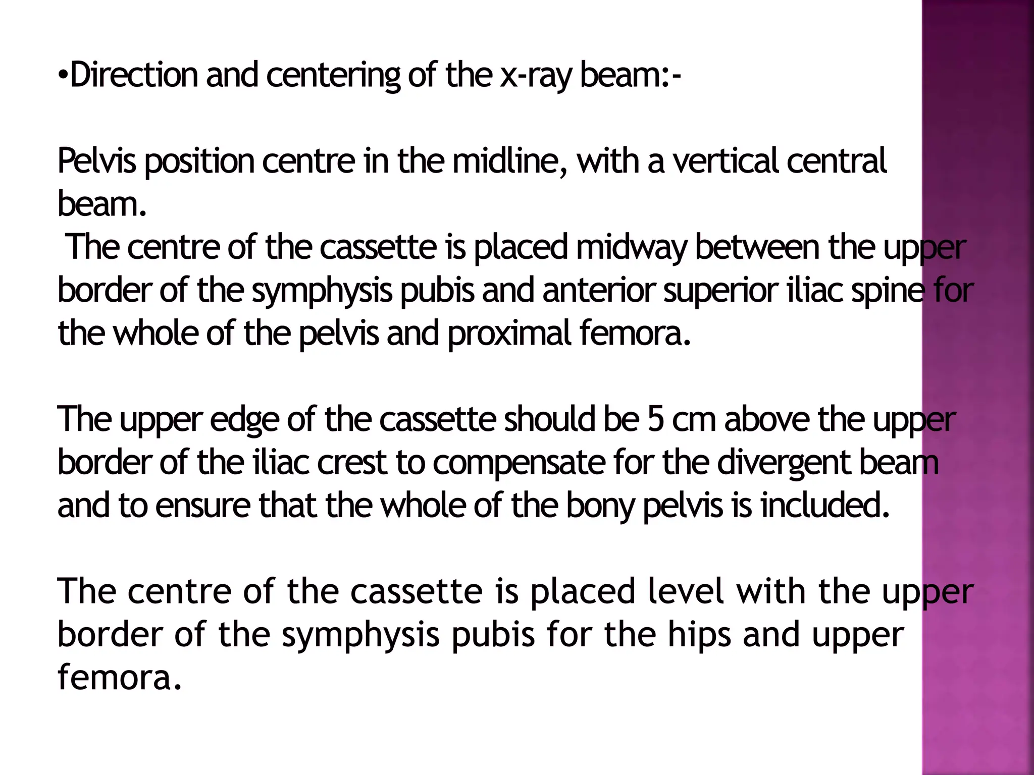 ANTERO-POSTERIOR –PELVIS (basic projection) AND BOTH HIPS (basic ...