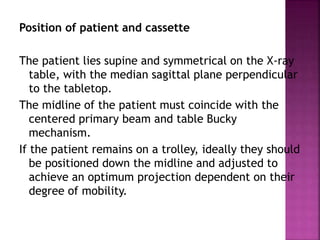 ANTERO-POSTERIOR –PELVIS (basic projection) AND BOTH HIPS (basic ...