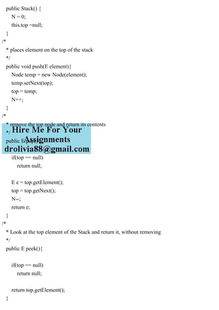 Hi, Please find my code.I have correted all of your classes.Plea.pdf