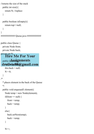 Hi, Please find my code.I have correted all of your classes.Plea.pdf
