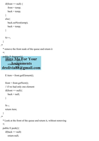 Hi, Please find my code.I have correted all of your classes.Plea.pdf