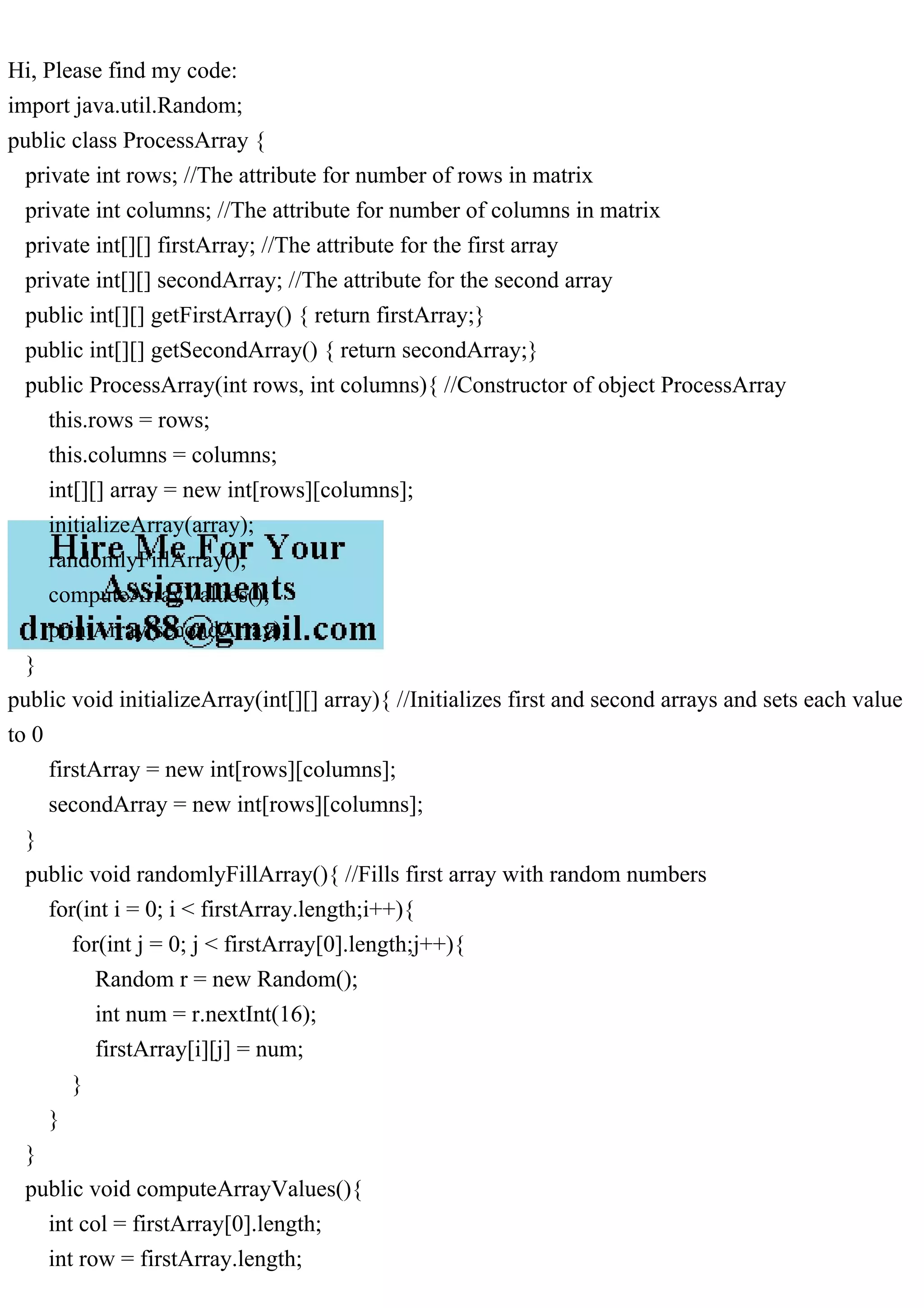 Hi, Please find my codeimport java.util.Random;public class Pro.pdf Hi, Please find my codeimport java.util.Random;public class Pro.pdf