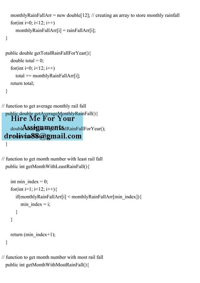Hi Please find my code####### RainFall.java ###################.pdf Hi Please find my code####### RainFall.java ###################.pdf