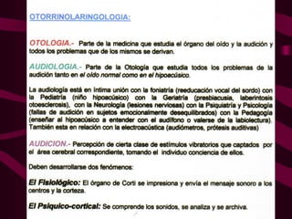 Trauma Acústico Crónico - Hipoacusia - Medicina Laboral | PPT
