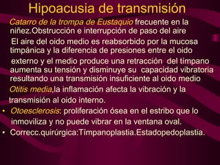 Trauma Acústico Crónico - Hipoacusia - Medicina Laboral | PPT