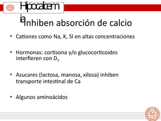 hipocalcemia, generalidades manejo guias | PPTX