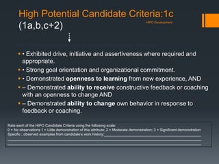 High Potential Talent: One Firm's Approach to HIPO Development | PDF