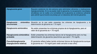 HIPOGLICEMIA, SU MANEJO EN URGENCIAS | PPTX