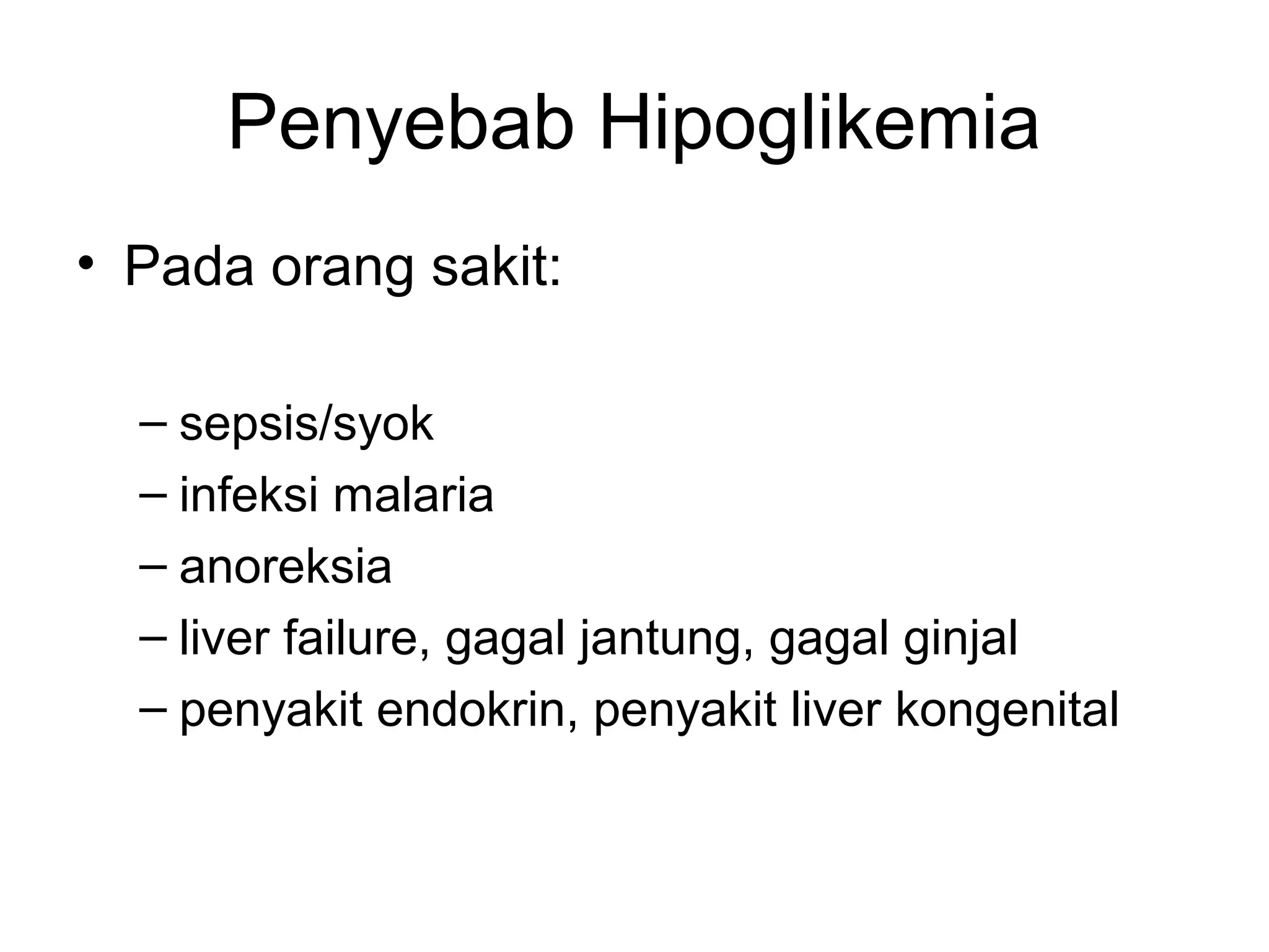 Hipoglikemia | PPT