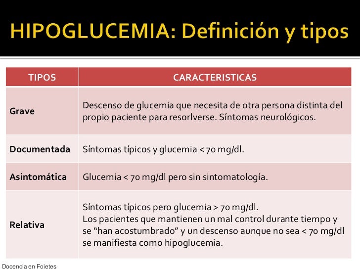 Hipoglucemias