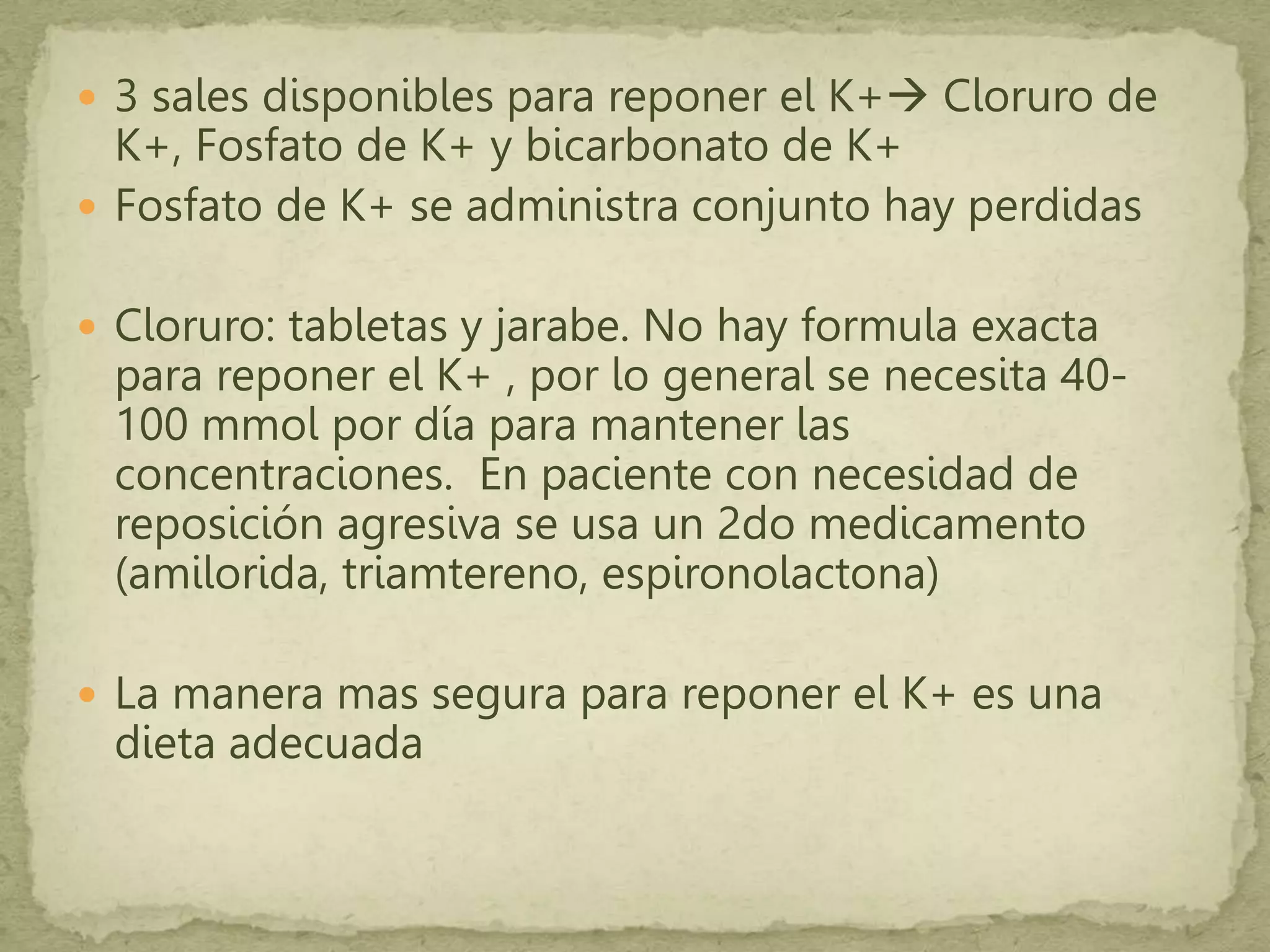 Hipokalemia. Revisión NEJM | PPT