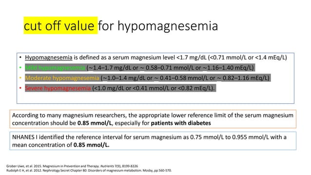 HIPOMAGNESEMIA.pptx | Blood Disorders | Diseases and Conditions