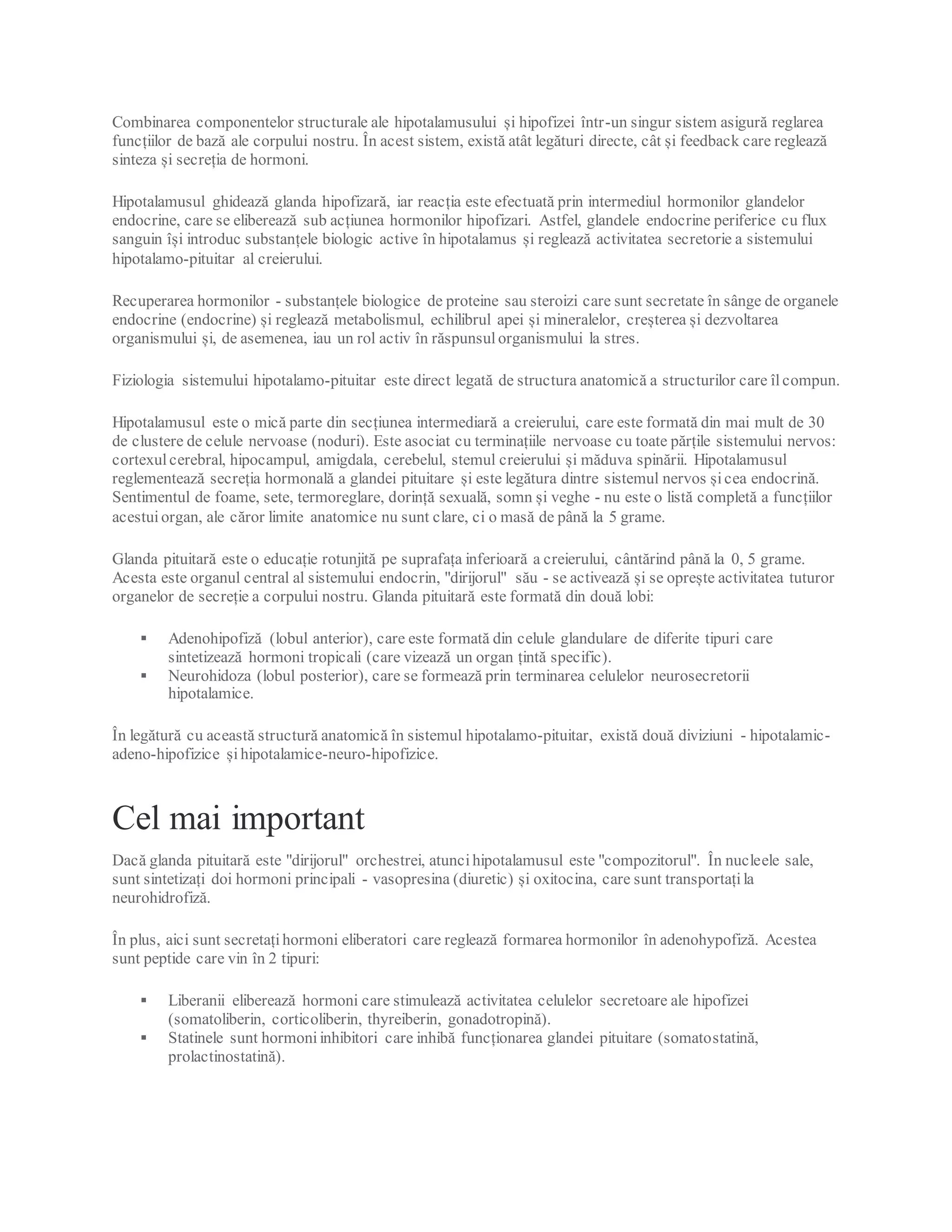 Hipotalamus hipofiza | DOCX