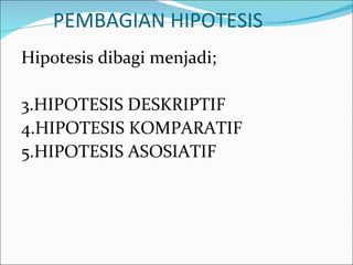 Hipotesis | PPT