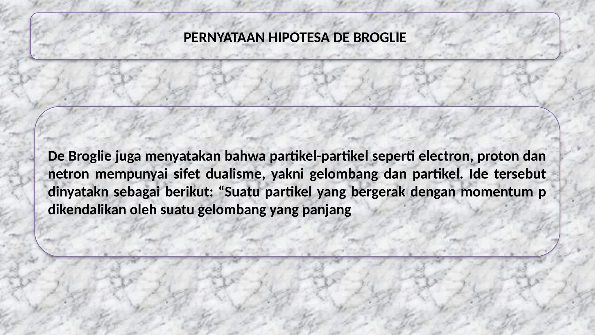 hipotesis de broglie fisika kuantumm PPT | PPTX