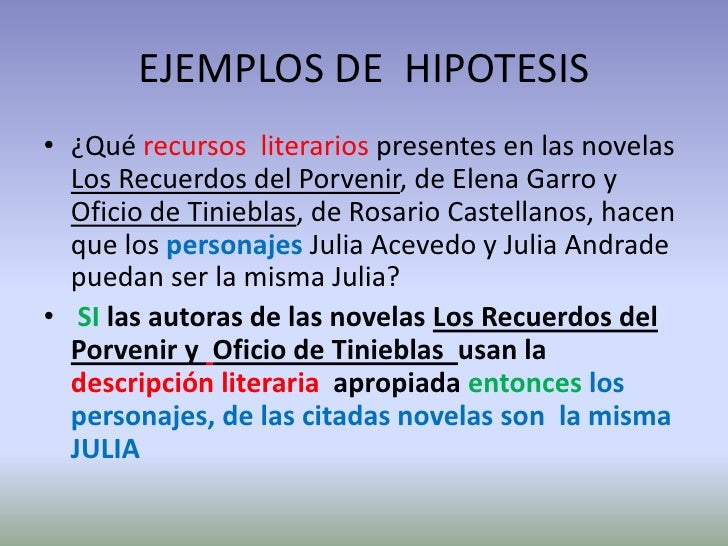 Ejemplos De Hipotesis En Un Trabajo De Investigacion Opciones De Ejemplo