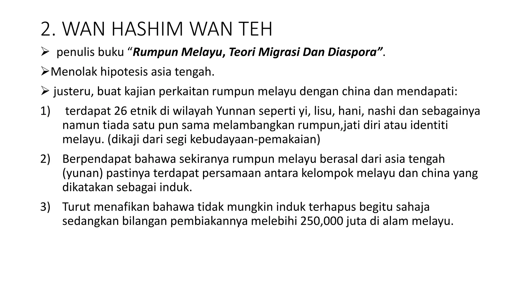 Hipotesis kedatangan bangsa melayu | PPTX