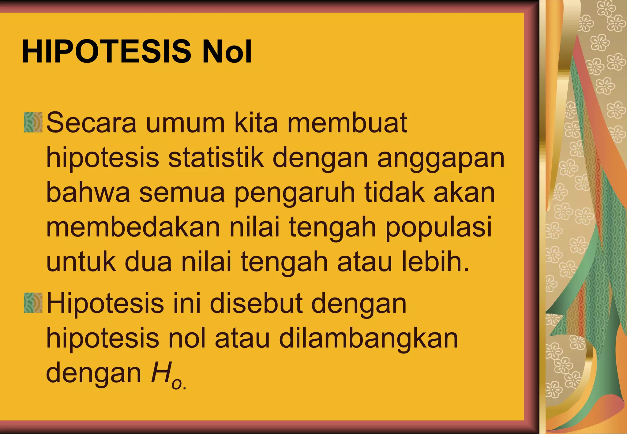 Hipotesis statistik or statistical hypotesis | PDF