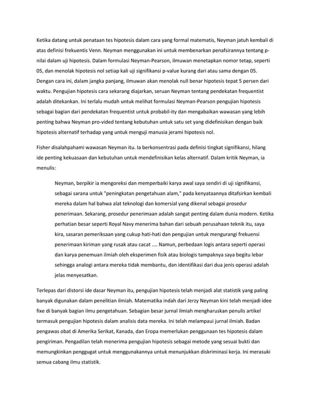 The lady testing tea : Hipotesis testing | PDF