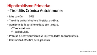 Hipotiroidismo en el adulto mayor | PPTX