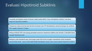 Hipotiroid subklinis | PPTX