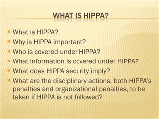 Hippa | PPT | Health Insurance | Insurance