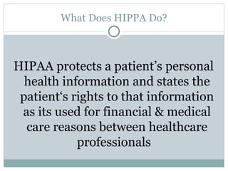 Hippa | PPT | Health Insurance | Insurance
