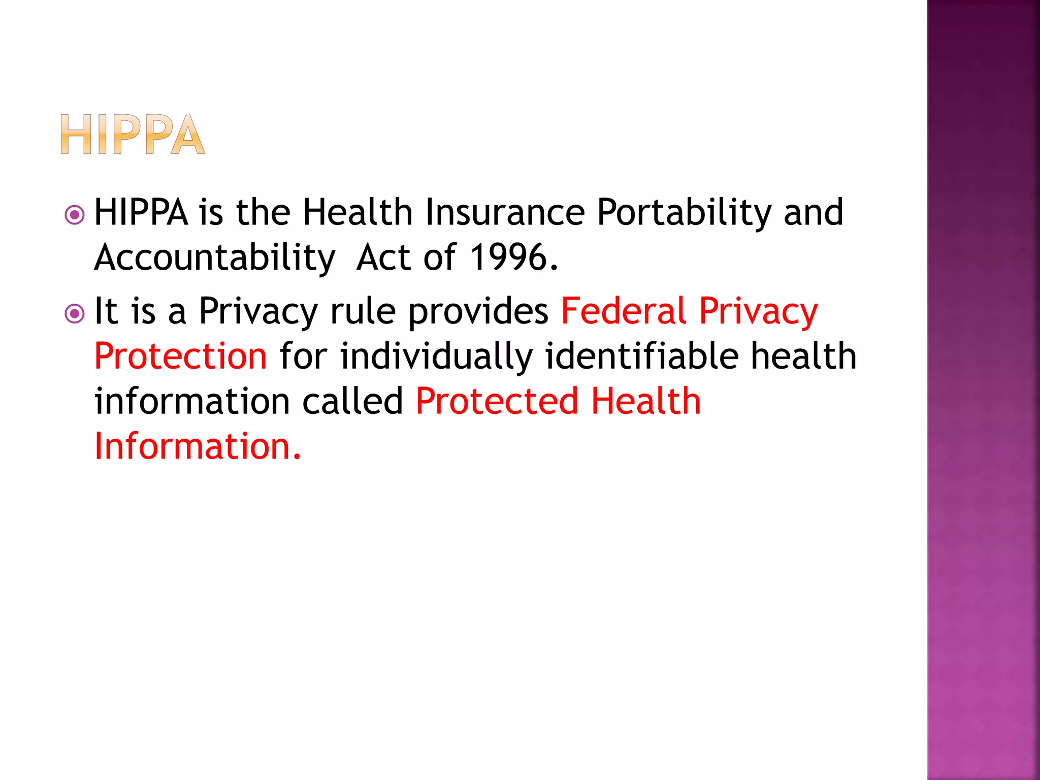 Hippa new requirement to clinical study processes | PPTX