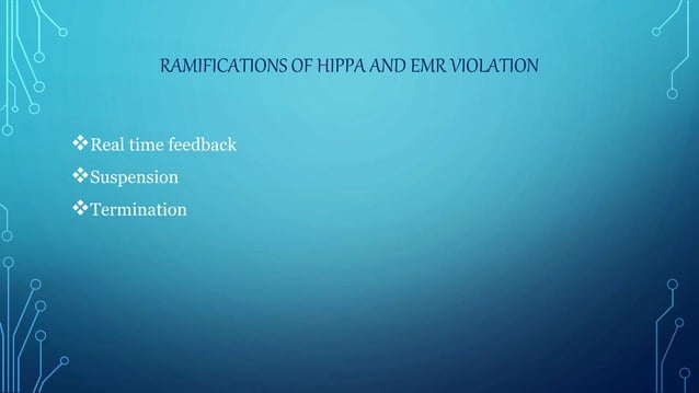 HIPPA and EMR Core Education Training | PPT