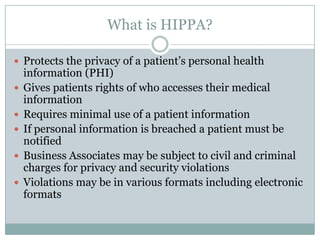 Hipaa training | PPTX