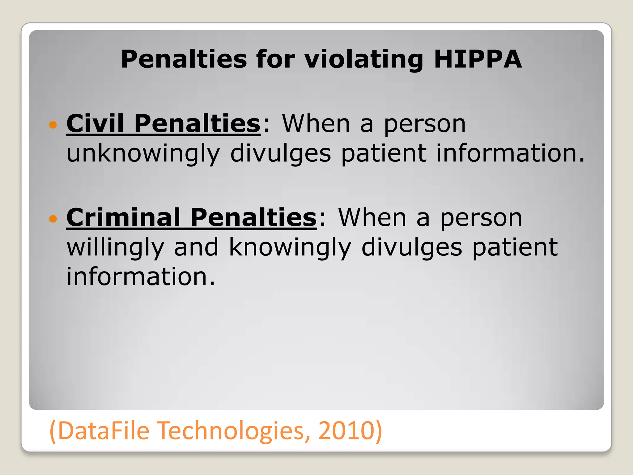 Hippa training on confidentiality | PPTX